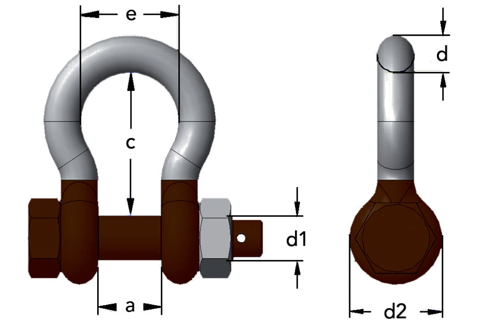Gunnebo H-Shackle No 856 - Safety Bolt | Certex Norge